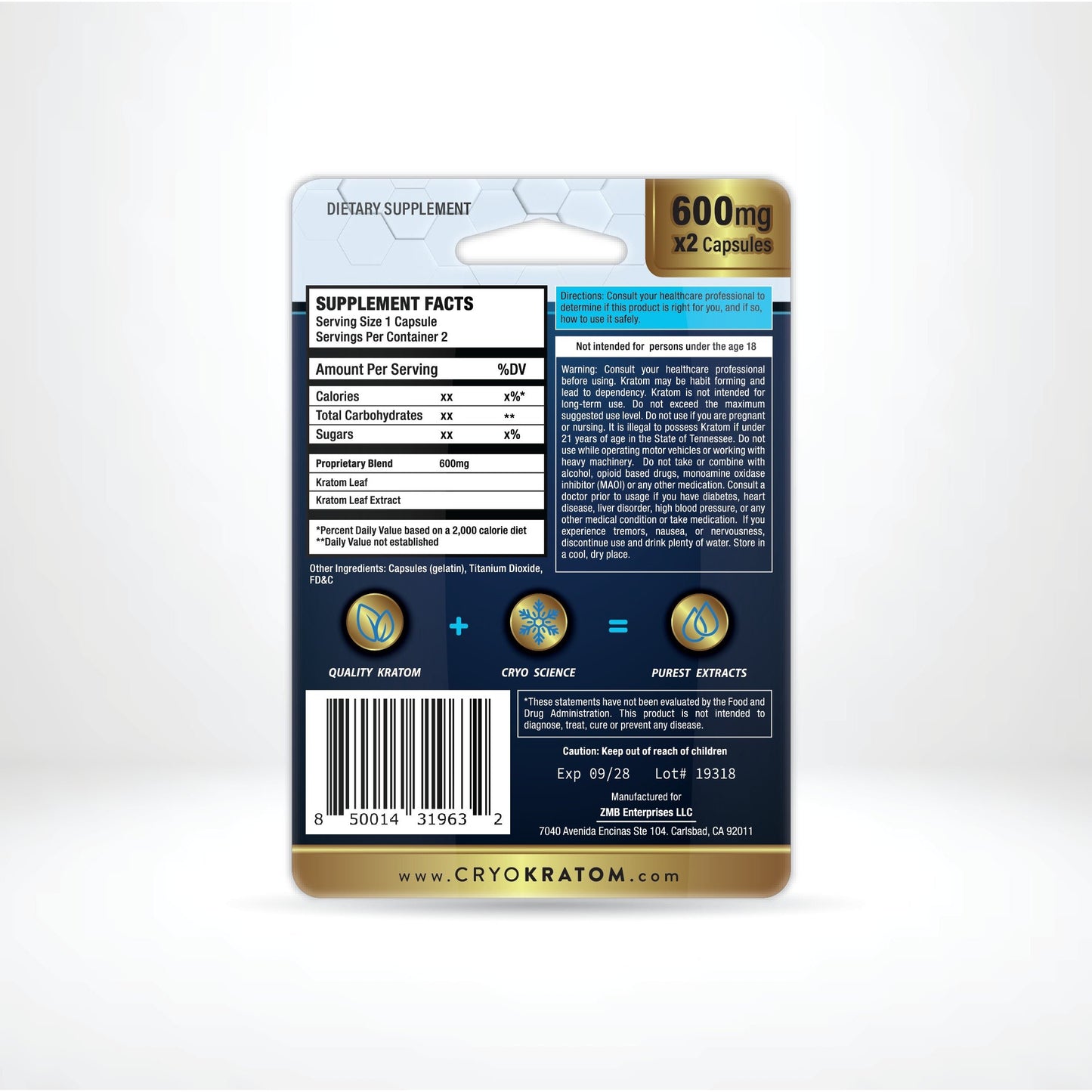 Gold Kratom Capsules - High Potency Extract for Enhanced Energy ...